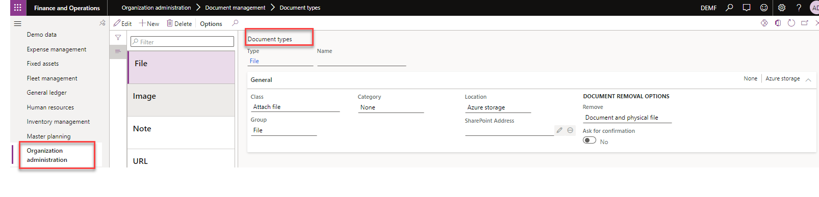 D365 F&O Document Management Configuration Types - CodeValue