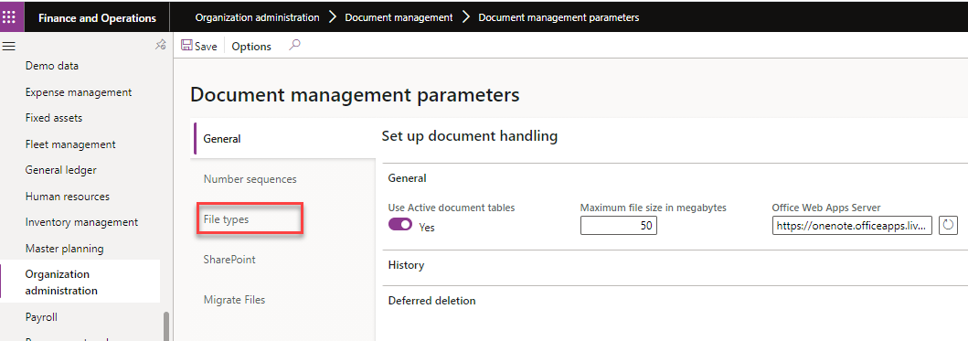 D365 F&O Document Management Configuration Types - CodeValue