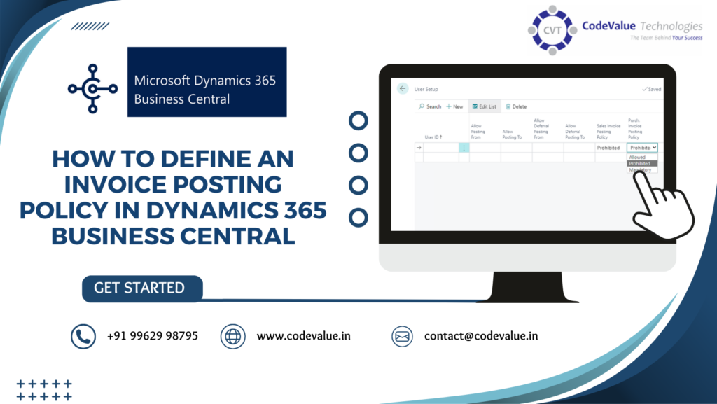 How to Define an Invoice Posting Policy in Dynamics 365 Business ...