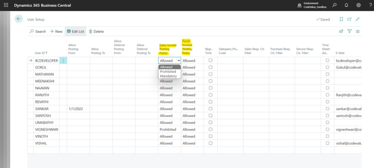 How to Define an Invoice Posting Policy in Dynamics 365 Business ...